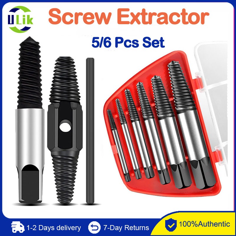 Screw Extractor Remover Puller Drills Set Easy Out Drill Bits Broken ...