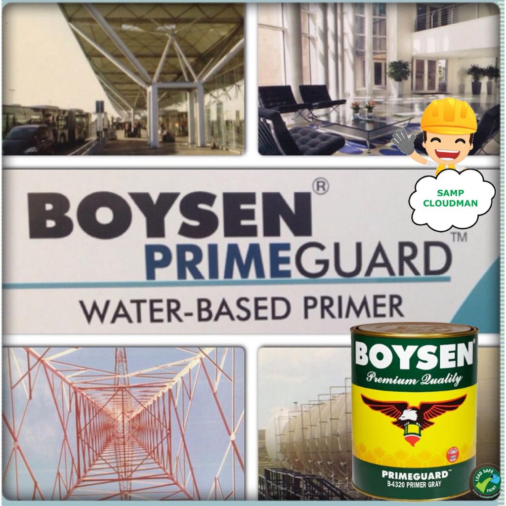 Boysen Primeguard Water-based Metal Primer Gallon 4L Industrial Red ...