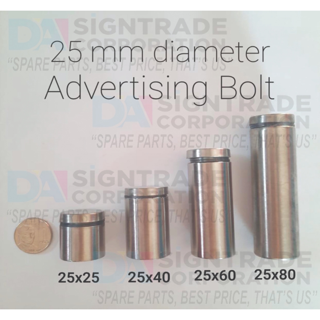 Stand off Advertising Bolts(25mm diameter) | Shopee Philippines