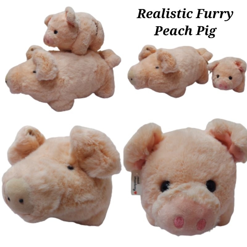 Pig Realistic Stuffed Animal Furry Pig Stuff Toy | Shopee Philippines