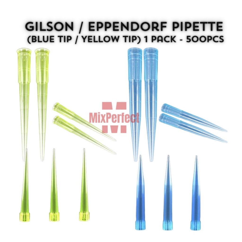 (MIX-J) Gilson / Eppendorf Pipette (Blue Tip / Yellow Tip) 1 Pack ...