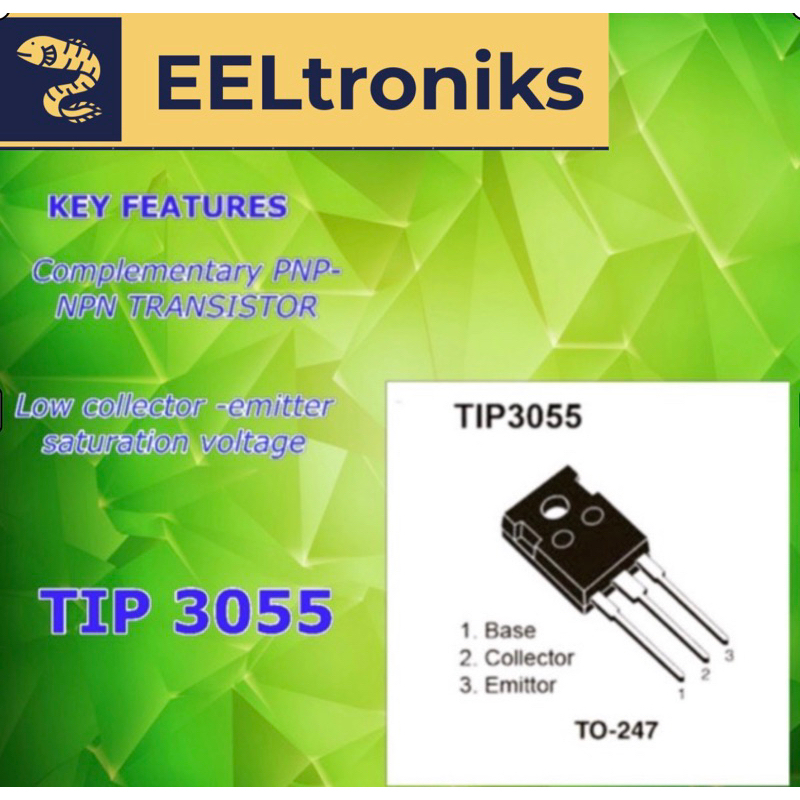 TRANSISTOR TIP3055 TIP-3055 MOSPEC ORIGINAL | Shopee Philippines
