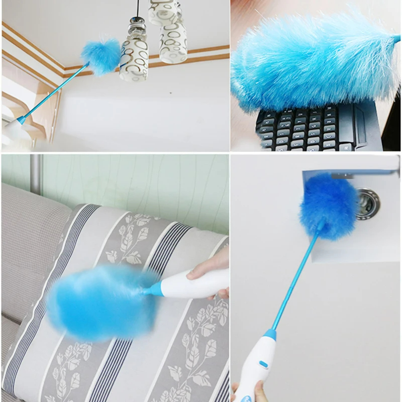 Electric Dust Remover Household Electrostatic Chicken Feather Duster ...