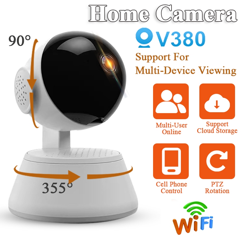 CCTV V380 Camera Connect to Cellphone Security Home Full HD Night ...