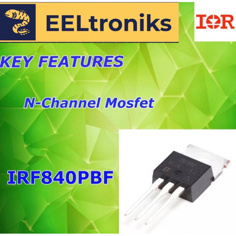 TRANSISTOR IRF840PBF IRF840 N-CHANNEL MOSFET ORIGINAL | Shopee Philippines