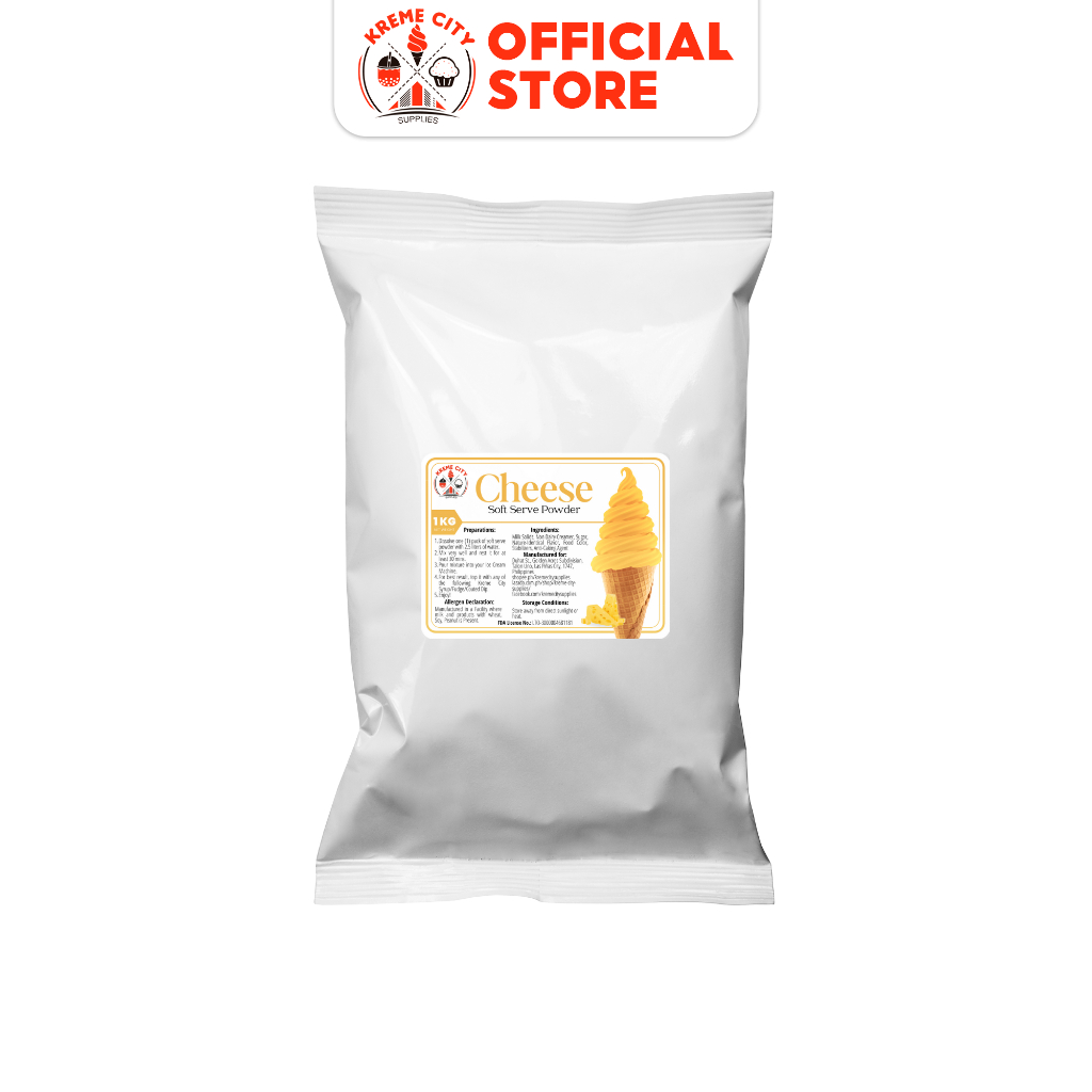 Kreme City Cheese Soft Serve Ice Cream Powder Premix 1kg | Shopee ...