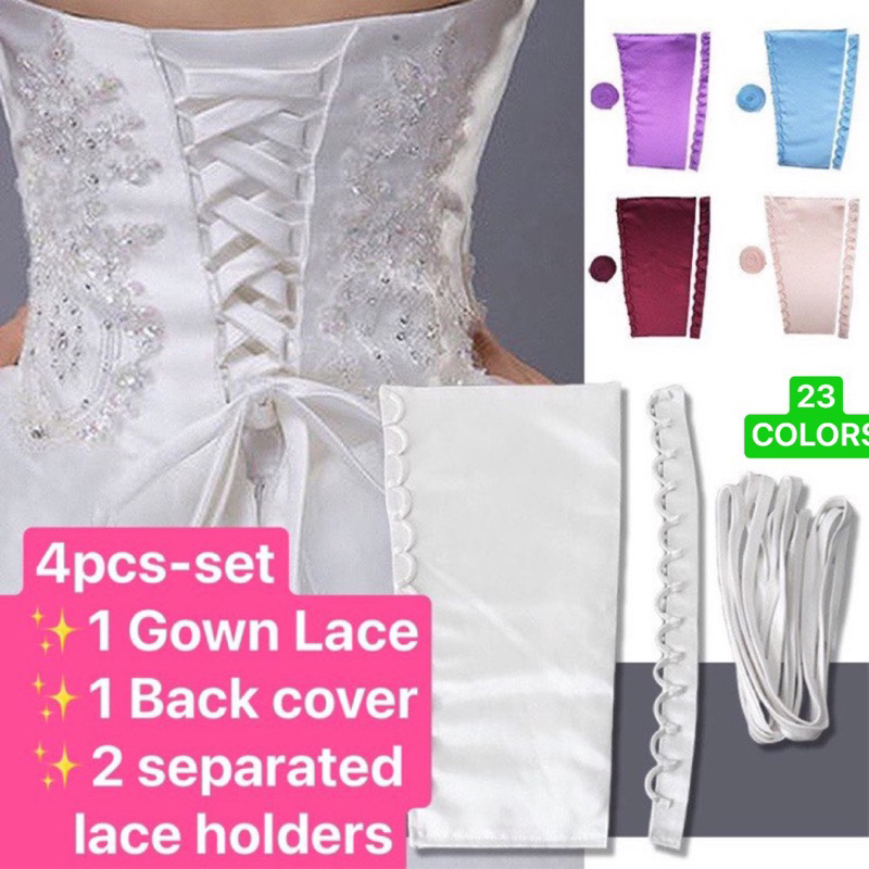 4-pc set (BACK COVER w/ LACE & 2 LACE HOLDERS) | Shopee Philippines