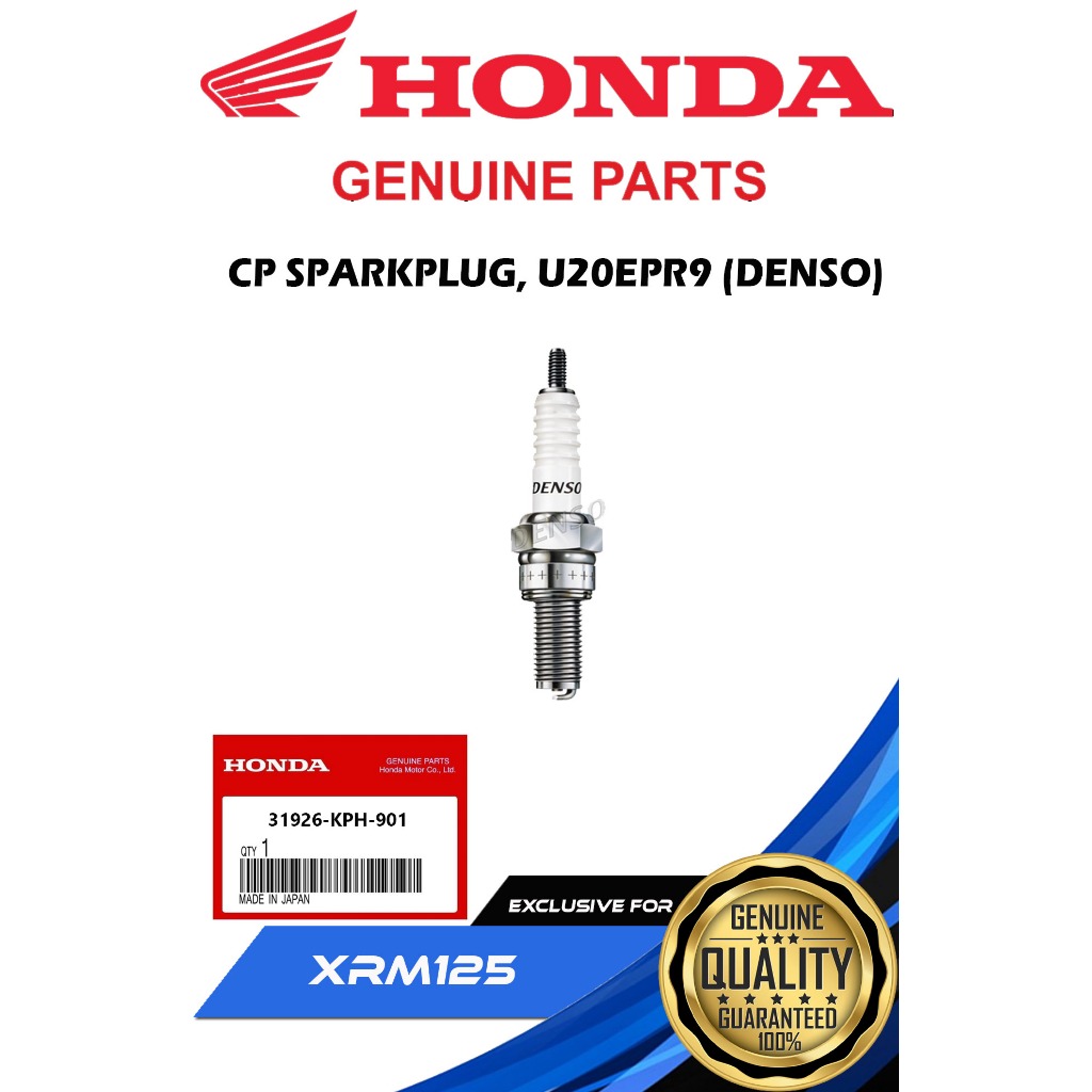 HONDA GENUINE SPARKPLUG, U20EPR9 (DENSO) FOR XRM 125 TRINITY ( 31926 ...