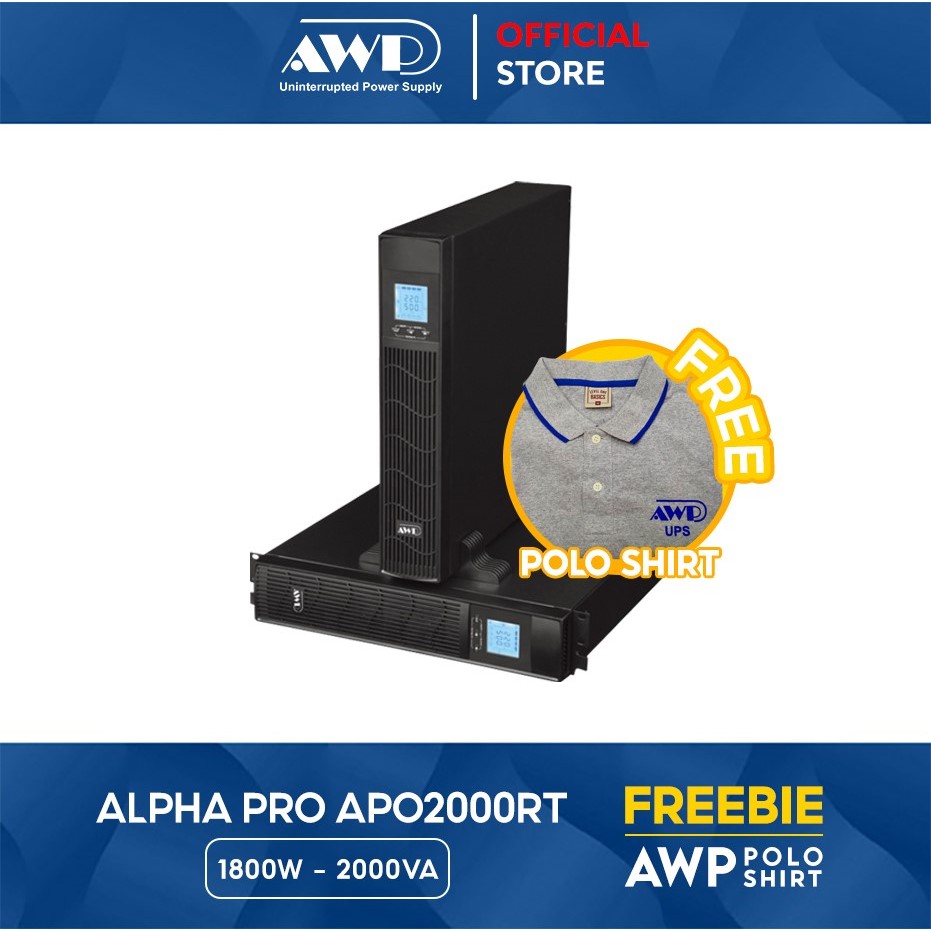 AWP Alpha Pro APO2000RT, 2000VA/1800W On-line Double Conversion ...