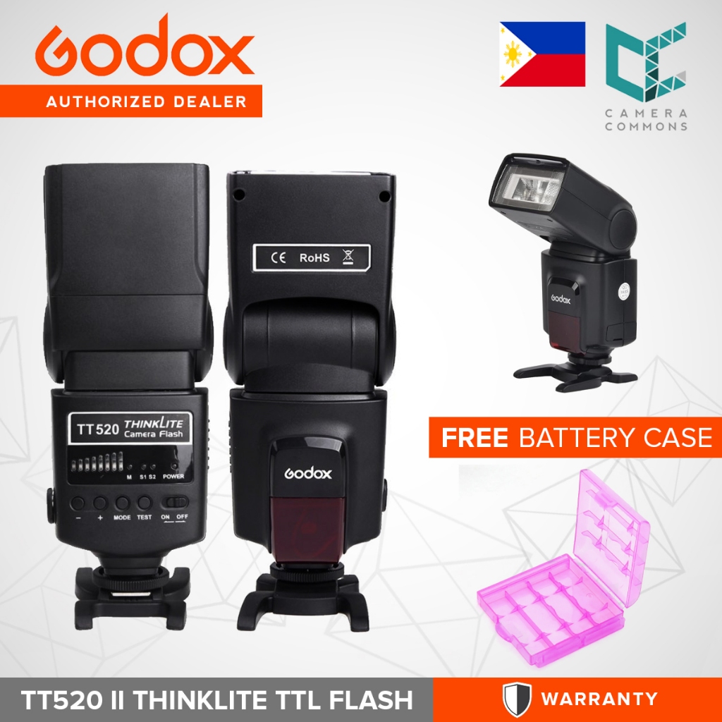 Godox Thinklite Camera Flash TT520II with Build-in 433MHz Wireless ...