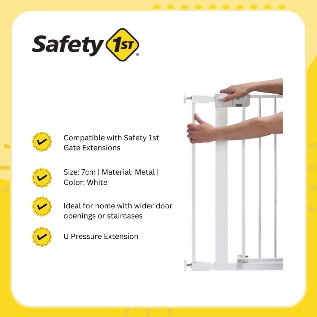 Safety 1st 7cm U Pressure Gate Extension for Baby Safety Gate/Pet ...