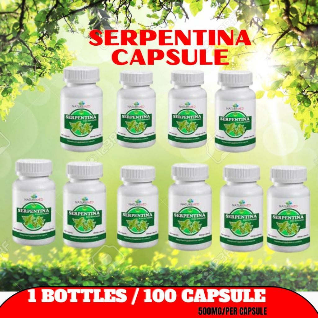 10 Bottles Serpentina Capsule(Organic Herbal Capsule) | Shopee Philippines