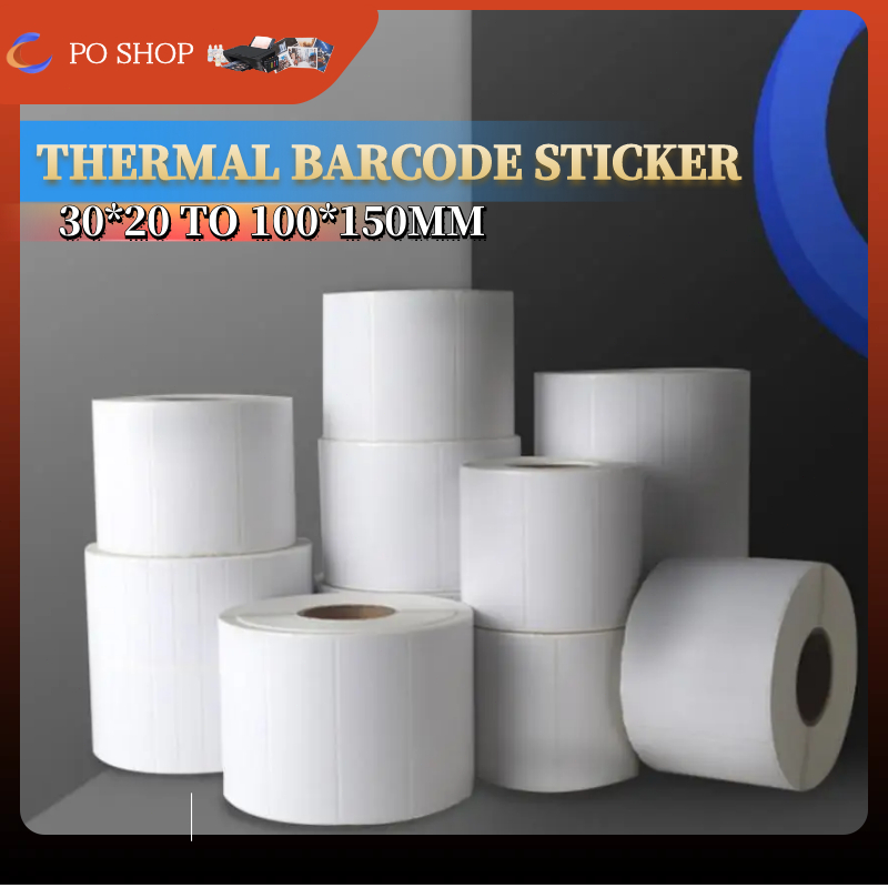 Thermal Barcode Sticker Labels Paper Sticker Roll Shipping Labels ...