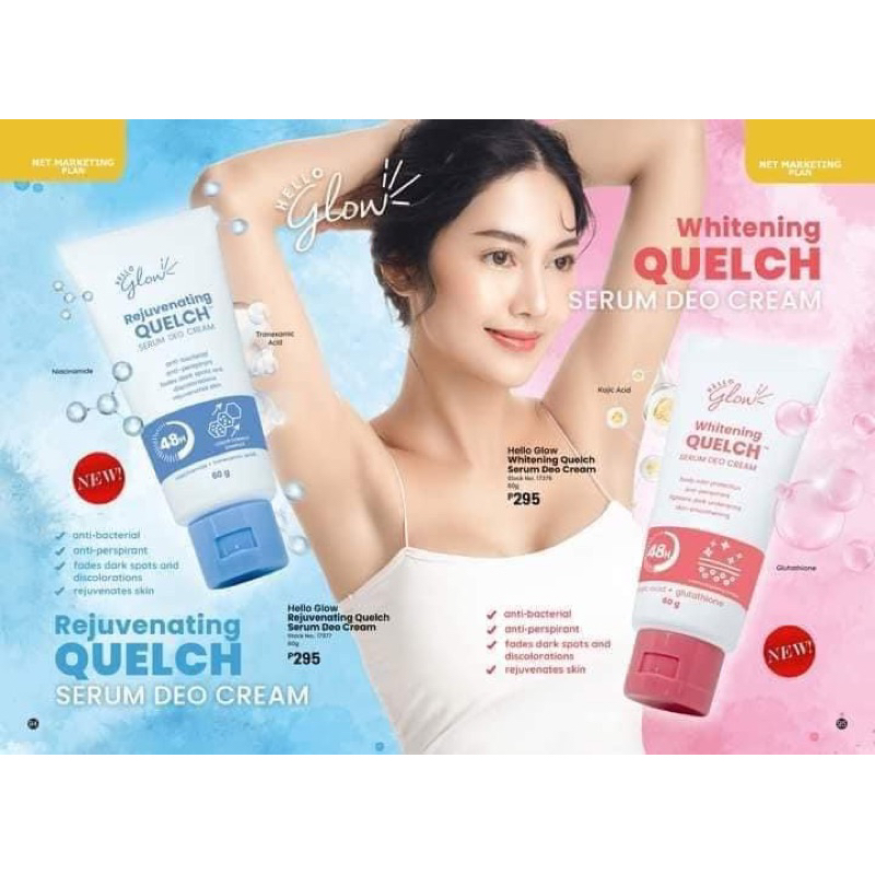 HELLO GLOW WHITENING QUELCH DEO CREAM 60g | Shopee Philippines