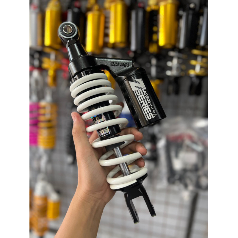 SAIYAN SHOCK WITH TANK FOR MIO/CLICK/BEAT 300MM/330 | Shopee Philippines