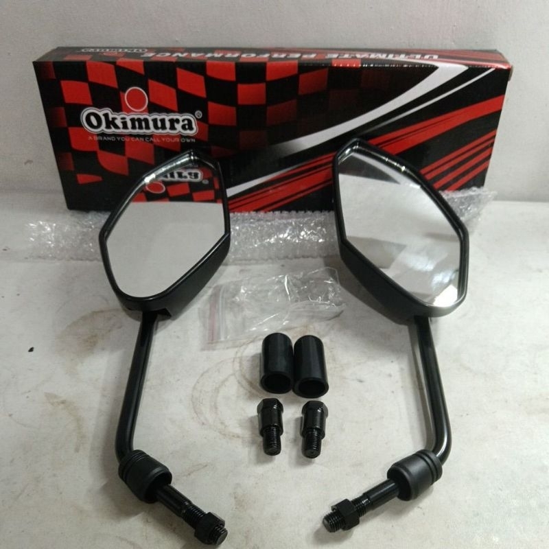 ORIGINAL OKIMURA SIDE MIRROR including adapter for CLICK125/150/160 ALL ...