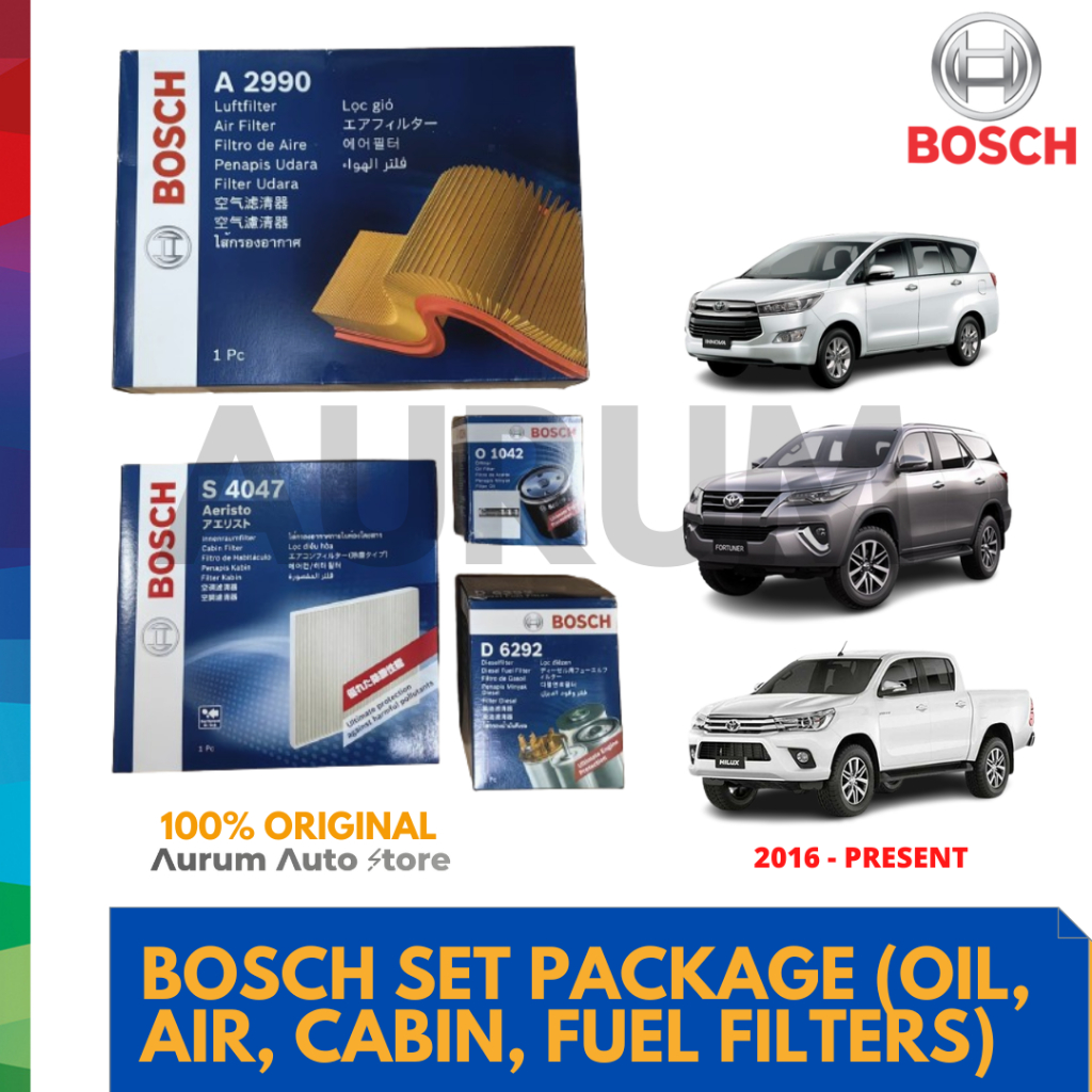 Bosch Air Filter, Oil Filter, Cabin Filter, Fuel Filter for Toyota ...