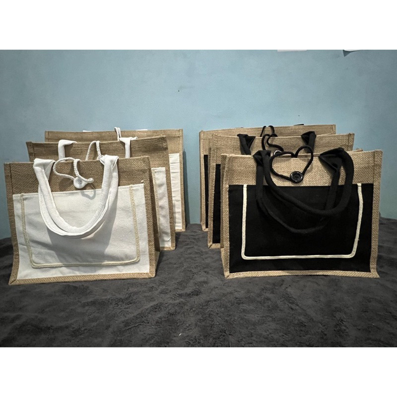 Abaca Tote Bag Linen Jute Burlap Hemp Shoulder Bag INS Fashion Plain ...