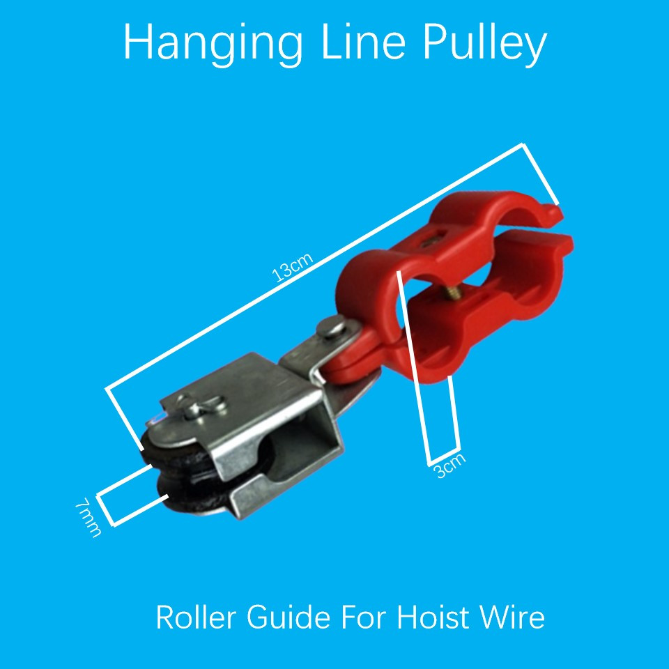 TOYU Semi-plastic Hanging Wire Pulley Wire Rope Pulley Crane Towing ...