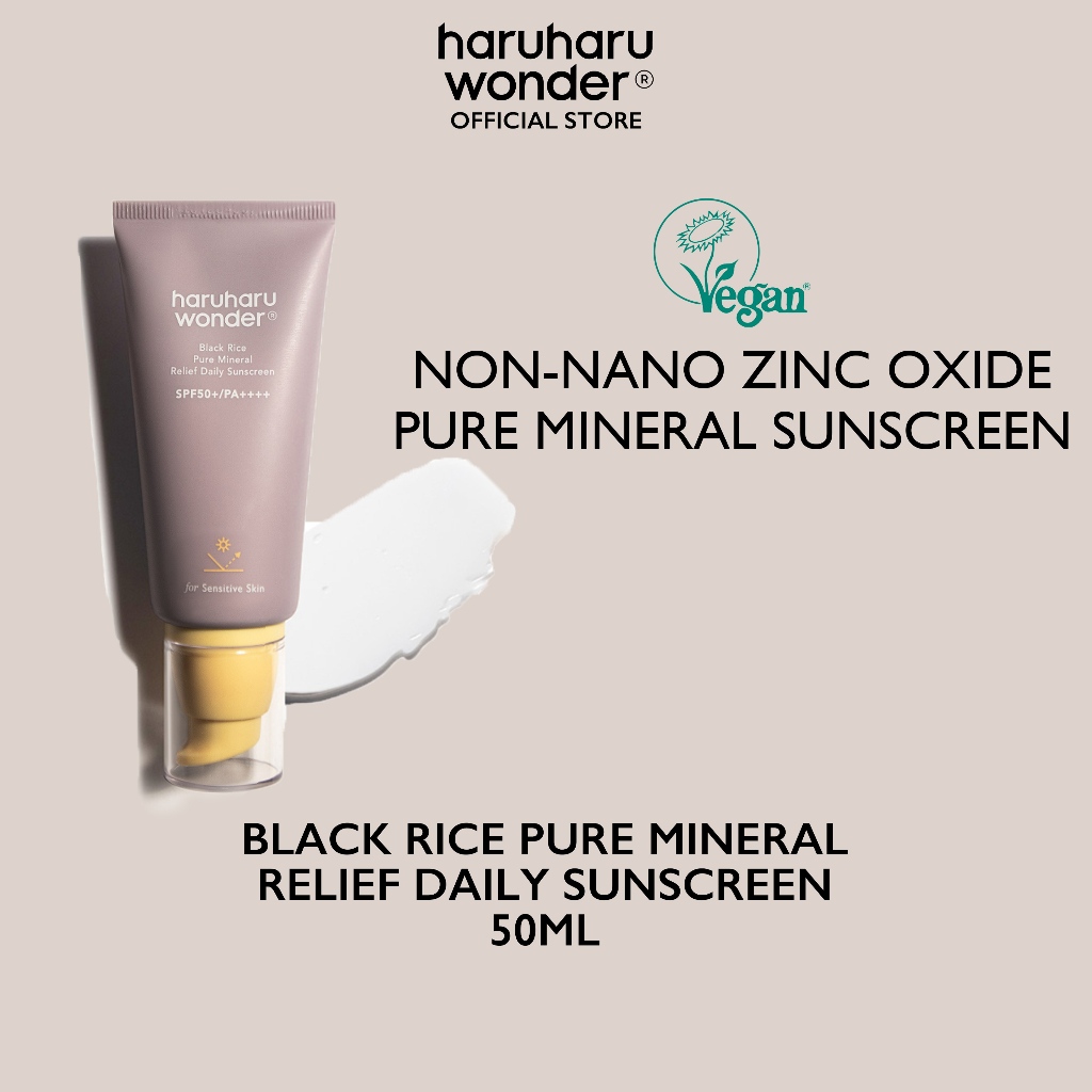 haruharu wonder Black Rice Pure Mineral Relief Daily Sunscreen | Shopee ...