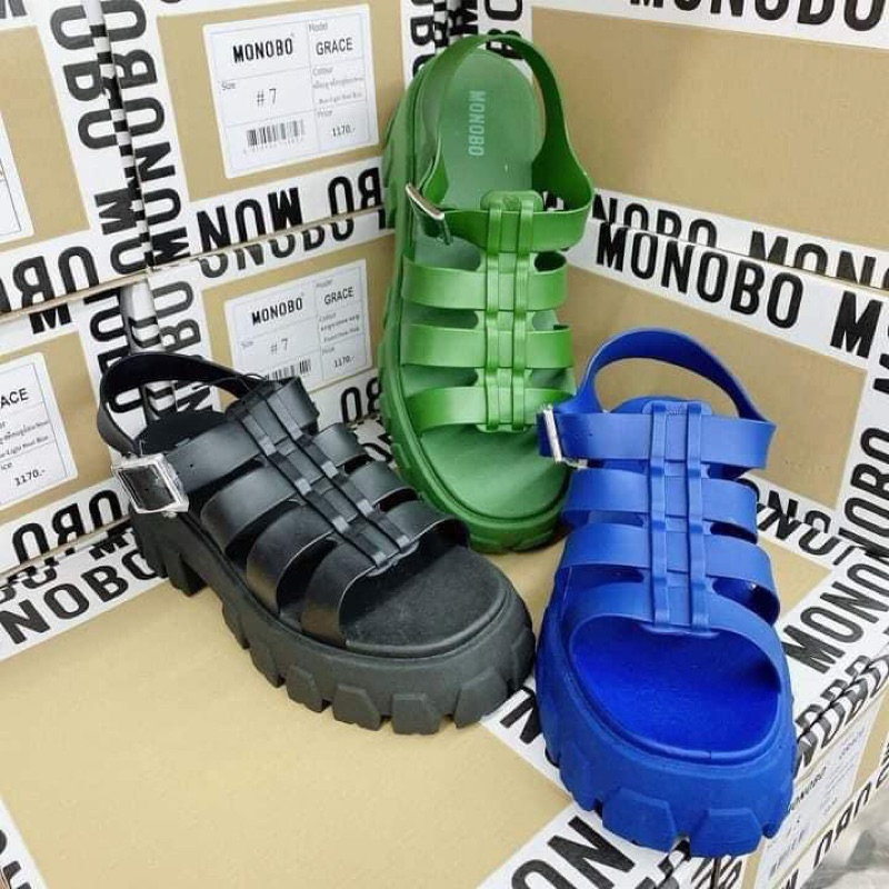 MyTrendyCo Milan 2 Monobo Sandals Open Toe Jelly Platform Made in ...
