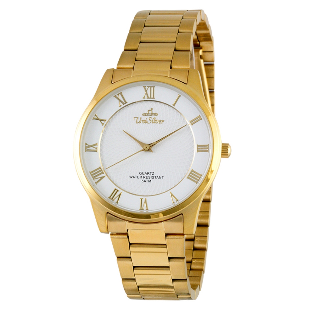 UniSilver TIME Mens Gold Analog Stainless watch KW3338-1204 | Shopee ...