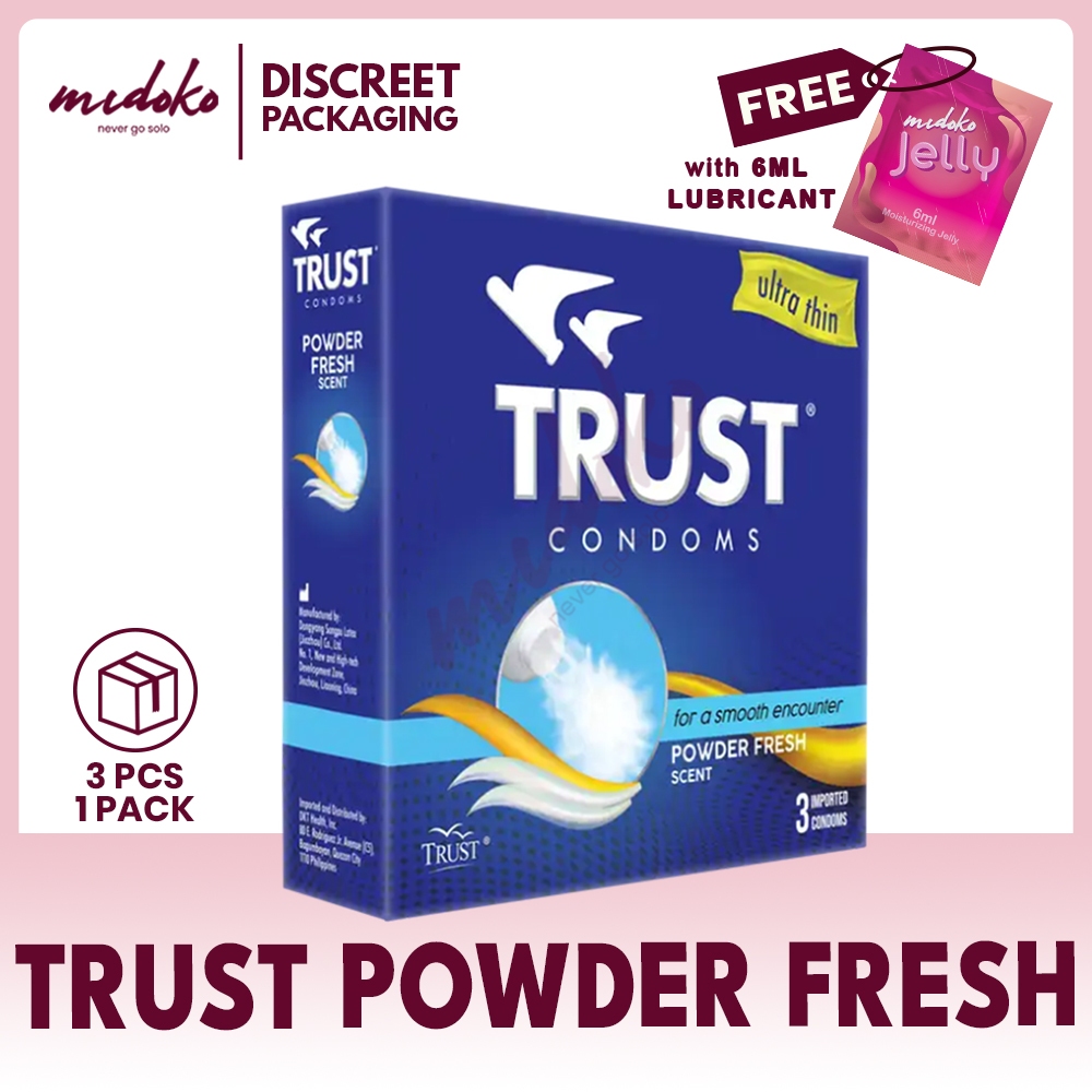Midoko Trust Ultra Thin Powder Fresh Condom - 3s | Shopee Philippines