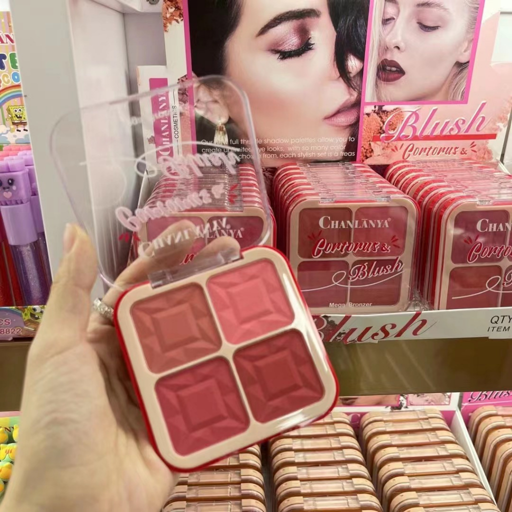 CHANLANYA 4 Color Eyeshadow Palette Powder Blusher | Shopee Philippines