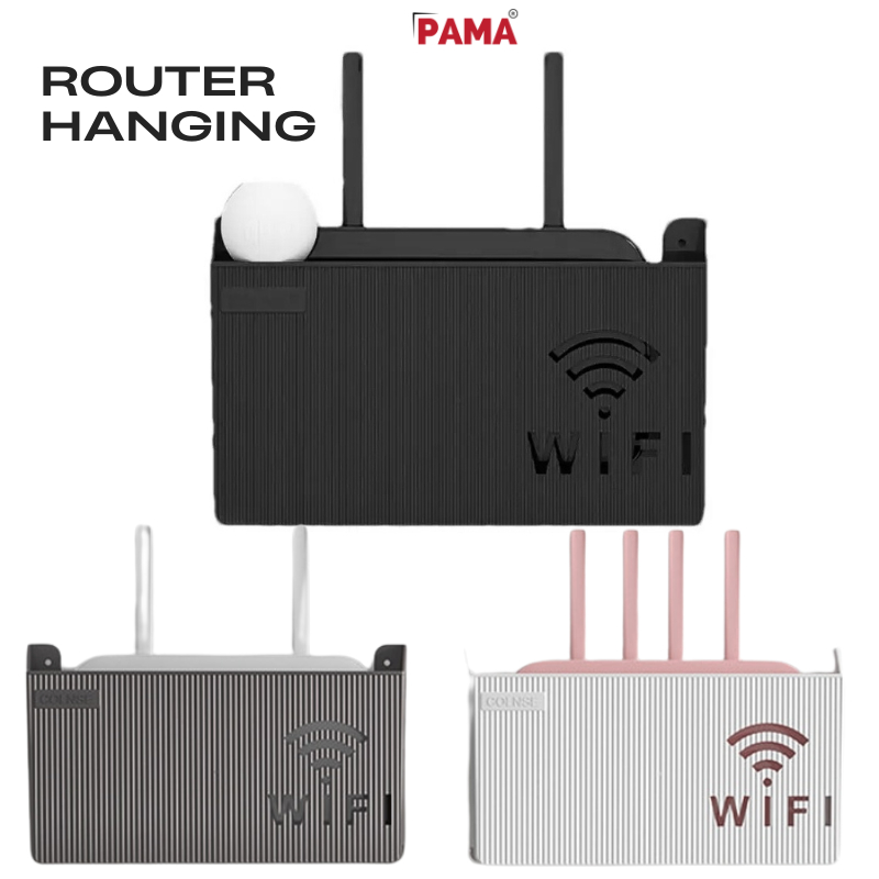 WiFi Router Holder Wall Mount No Drill Wifi Box Organizer Wifi Rack ...