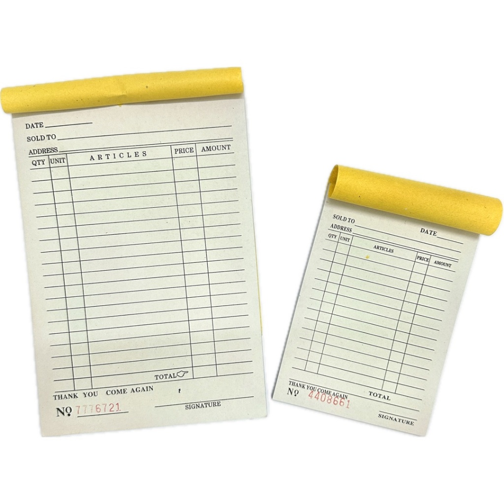 3 Copies*20 pages Business Carbonized Resibo Receipt With Carbon Paper ...