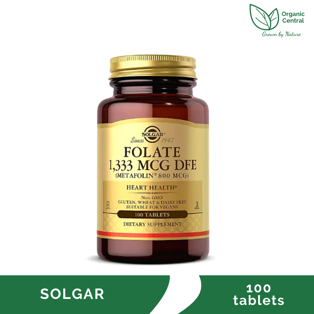 Solgar Folate 1,333 mcg DFE (Metafolin 800 mcg) 100 Tablets | Shopee ...