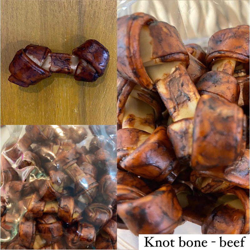 Knot bone pet dental treats per pc (milk/banana/chicken/beef/bbq/lamb ...