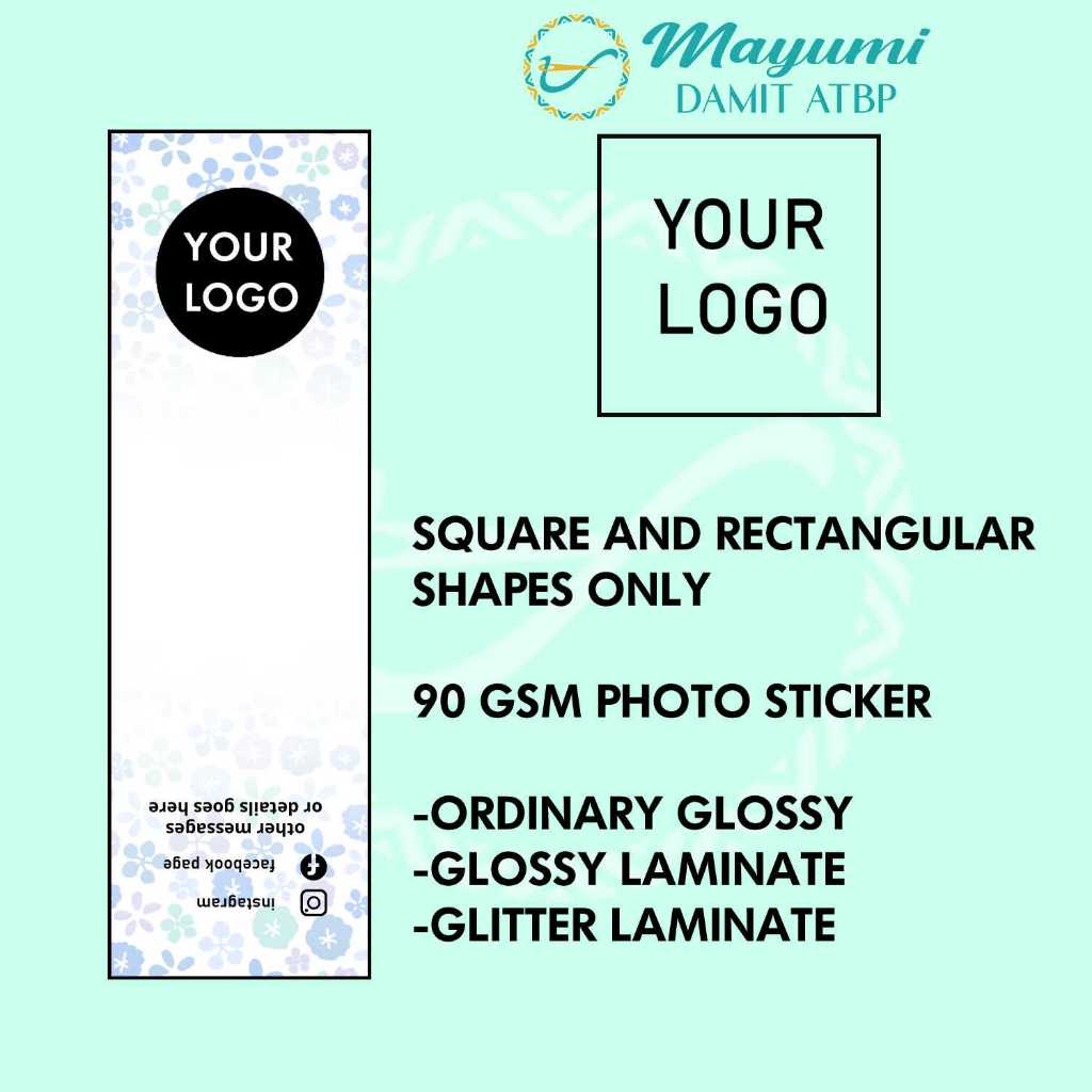 Customized stickers manual cut only rectangular square A4 size | Shopee ...