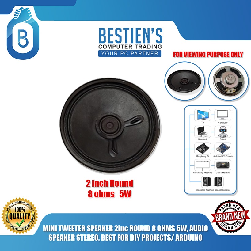 MINI TWEETER SPEAKER 2inc ROUND 8 OHMS 0.5W, AUDIO SPEAKER STEREO, BEST ...