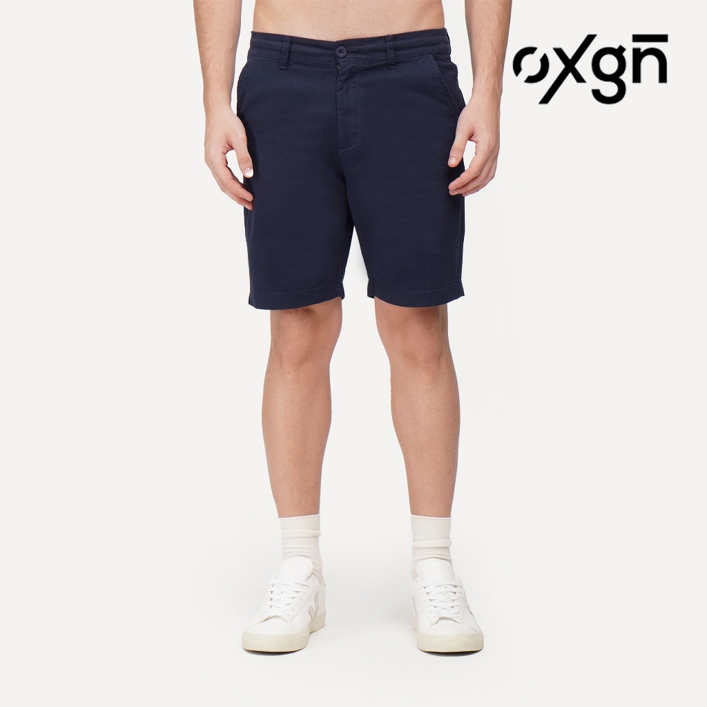 OXGN Textured Shorts For Men (Navy Blue) | Shopee Philippines