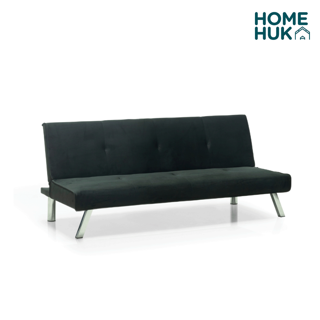 HomeHuk Sofa Bed Velvet Cloth - Steel Legs | Shopee Philippines