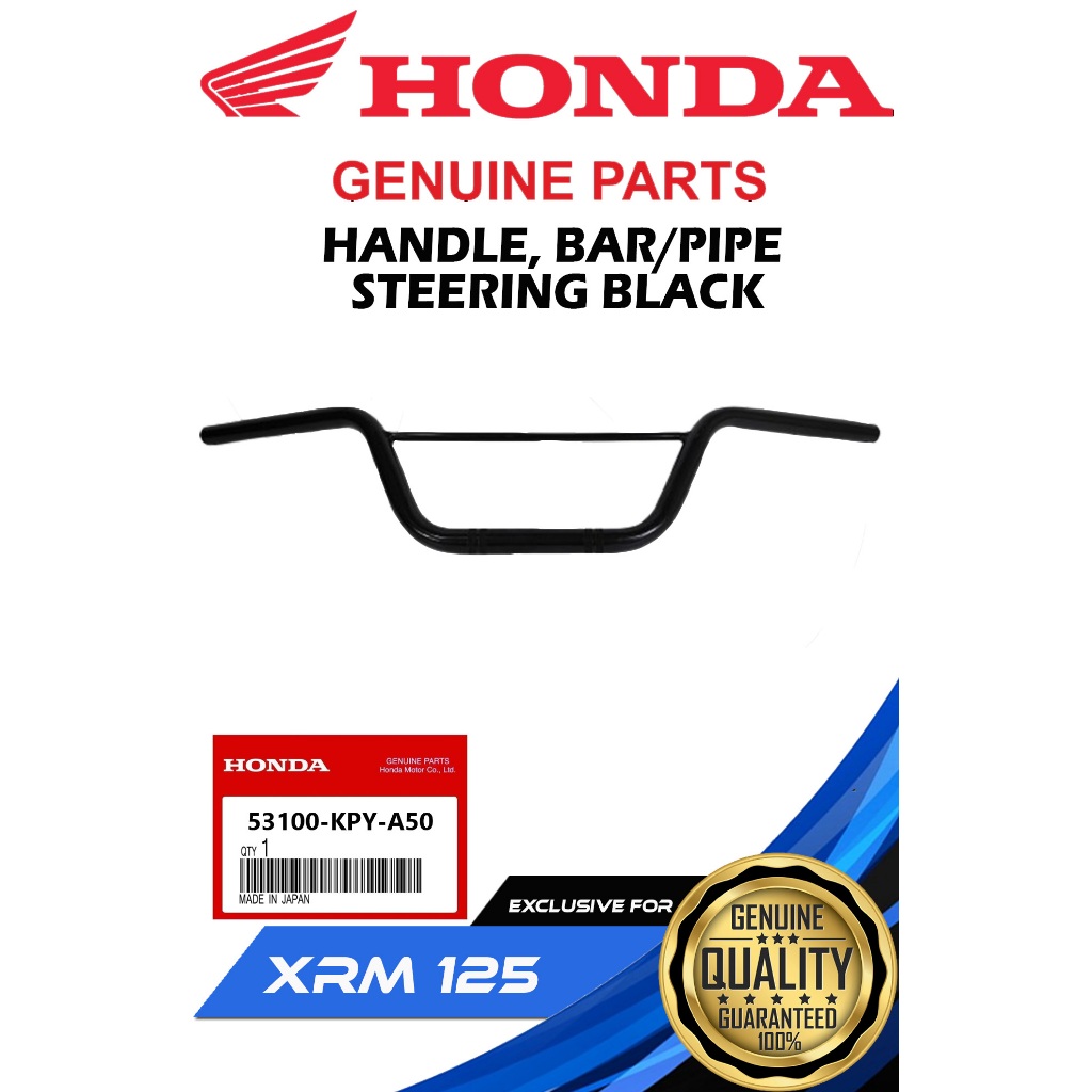 HONDA GENUINE HANDLE, BAR/PIPE STEERING BLACK FOR XRM 125 TRINITY ...
