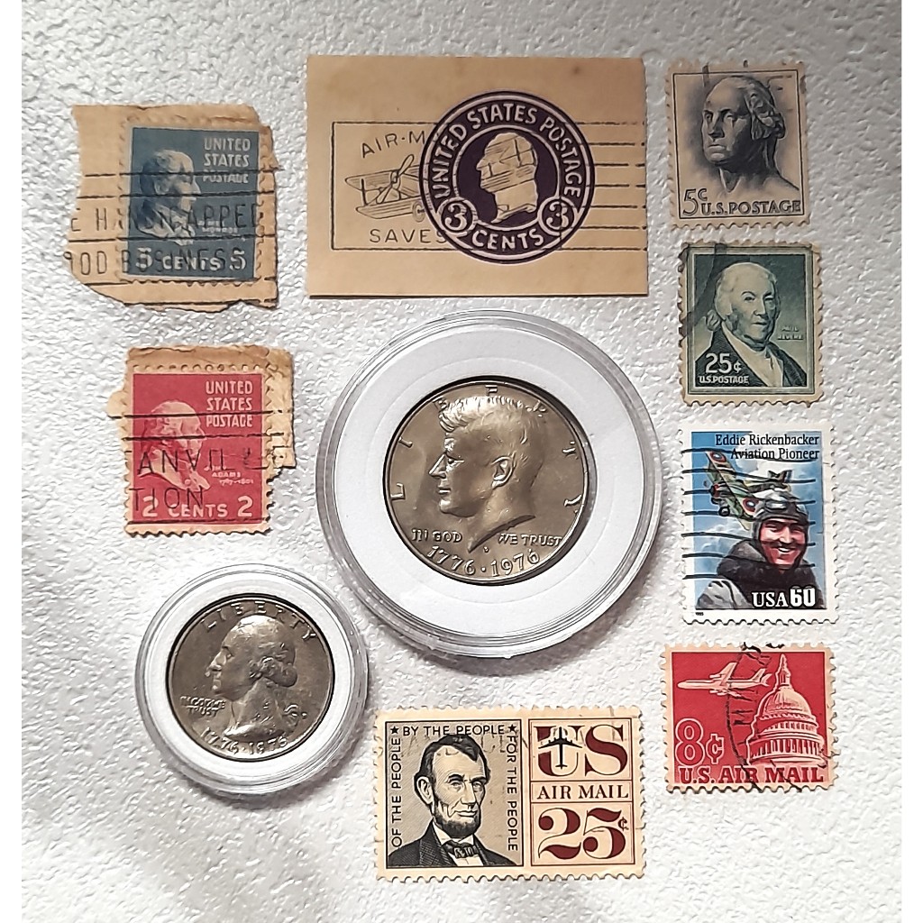 (USA) VINTAGE STAMPS & 1976 COMMEMORATIVES "BICENTENNIAL ISSUE" (HTF ...