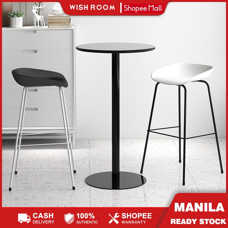 Wishroom Coffee Table High 102cm Round Nordic Bar Cafe Milk Tea Shop ...