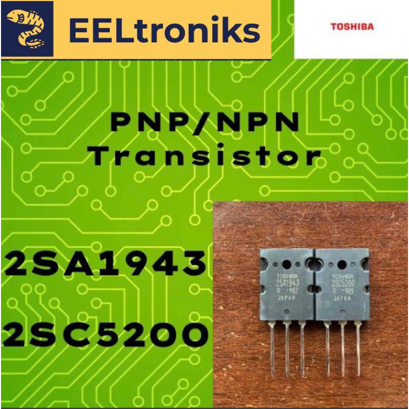 TRANSISTOR 2SA1943 & 2SC5200 A1943 & C5200 TOSHIBA JAPAN ORIGINAL 1 ...