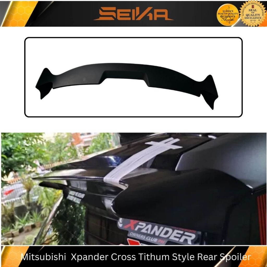 Mitsubishi Xpander Cross Tithum Style Rear Spoiler ( Primer Matte Black ...