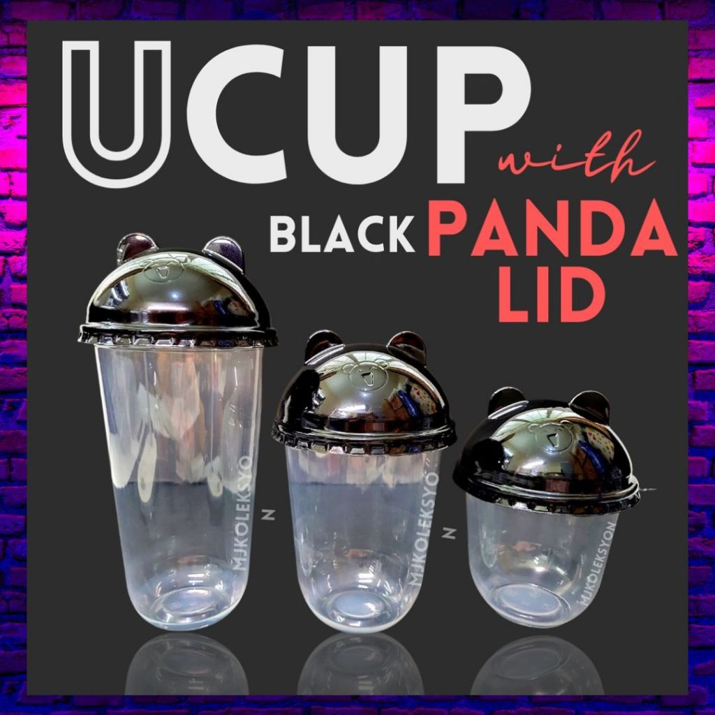 50pcs Plastic Ucup with Lid Set for Milktea, Frappe, Ice Coffee 95mm ...