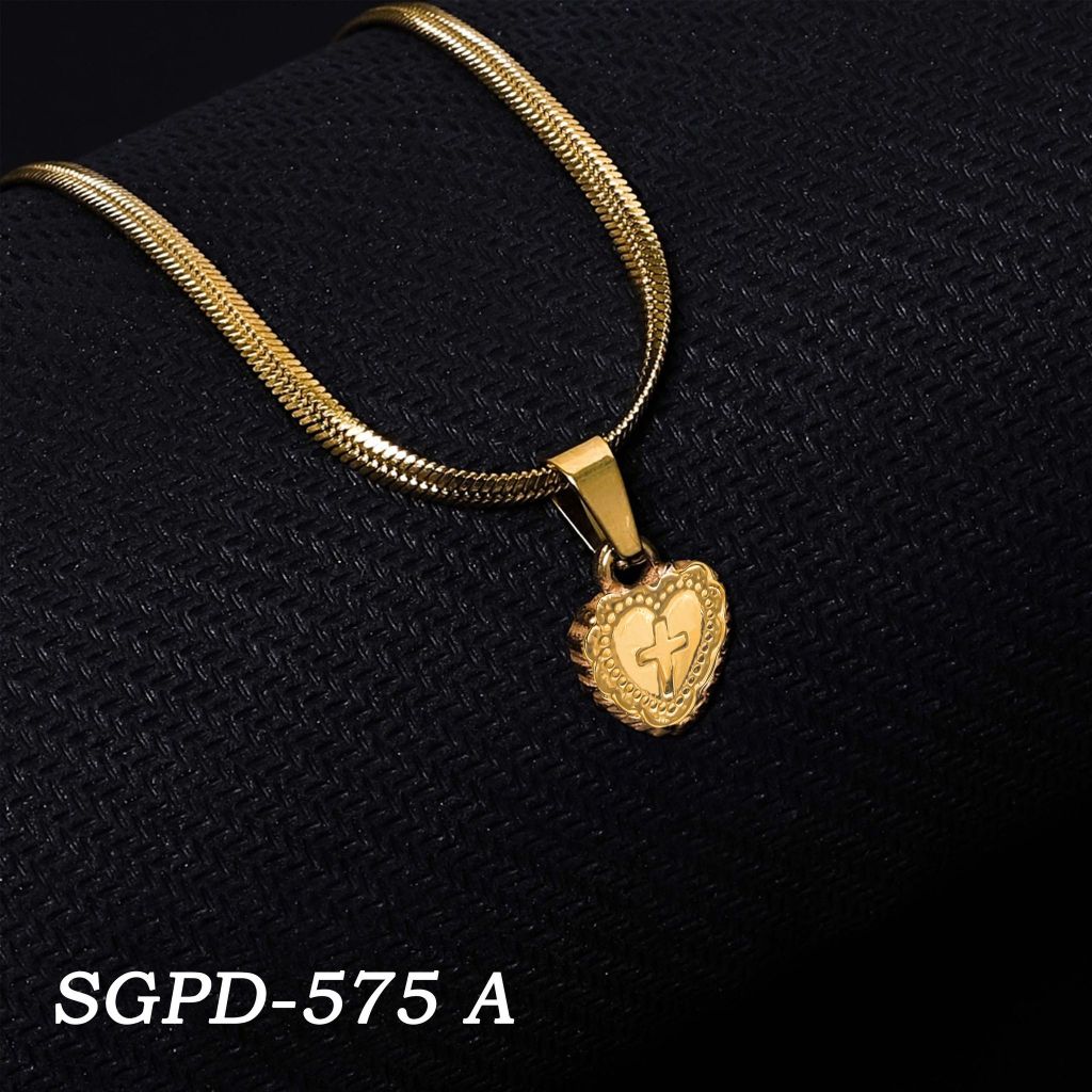 LAJ - 18k Gold Stainless Steel Pendants(SGPD) with Free Box | Shopee ...