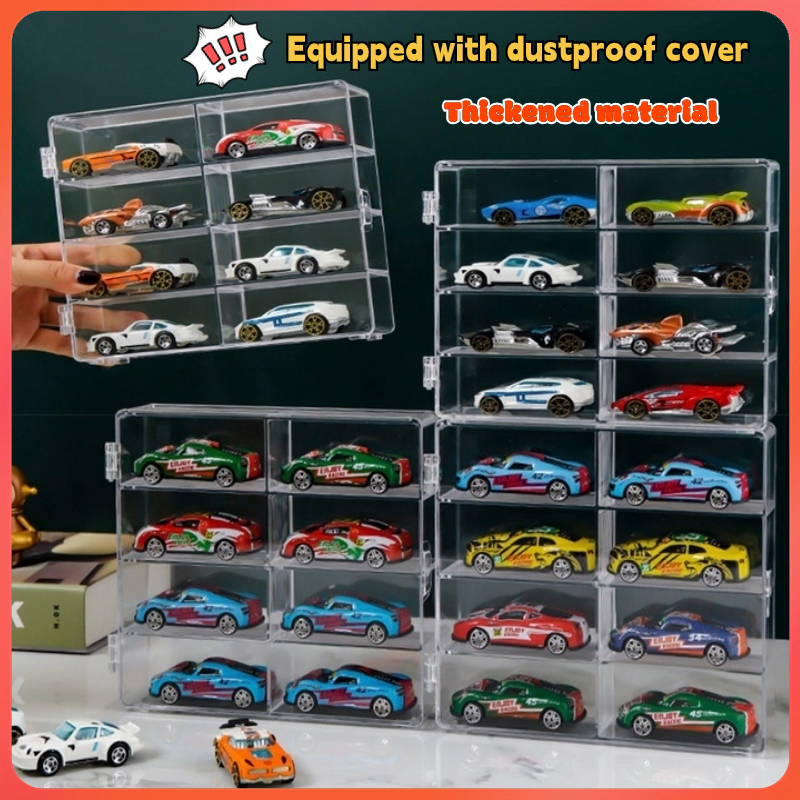 Toy Car Model Acrylic Display Case 8 Slots Display Case for 1/64 ...