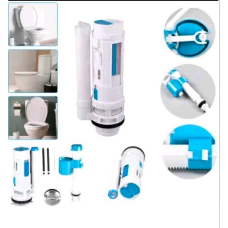 1set flash toilet tank fittings push button, level type ,dual push ...