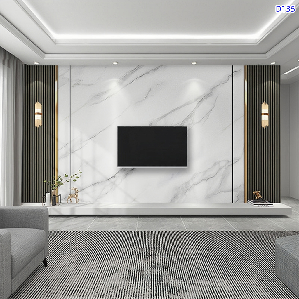 High quality wallpaper marble TV background design 45cm by 10m self ...