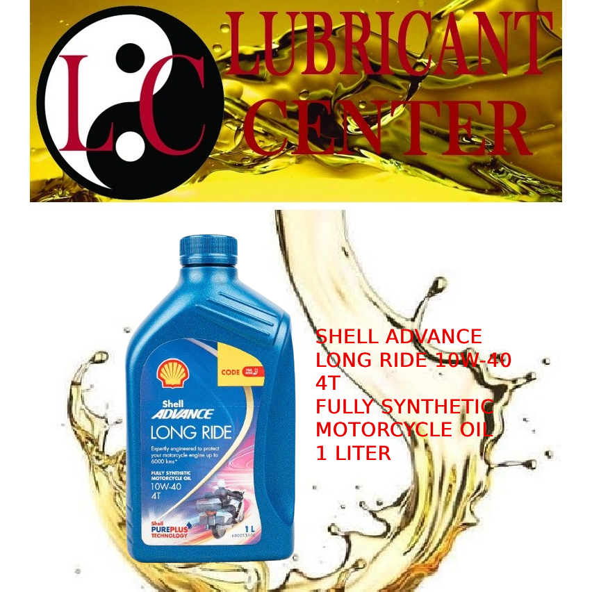 SHELL ADVANCE LONG RIDE 10W-40 4T FULLY SYNTHETIC MOTORCYCLE OIL 1 ...