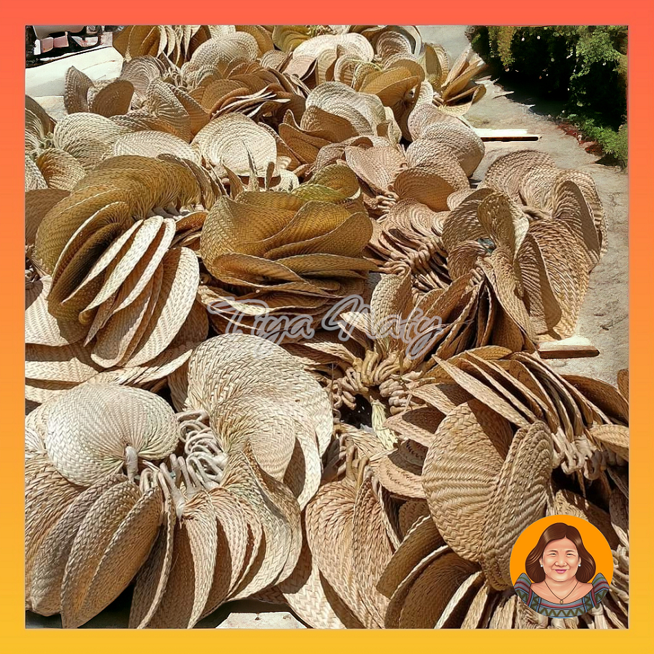 TIYA NATY 5Opcs MEDIUM Anahaw Abaniko Pamaypay Native Handheld Fan ...