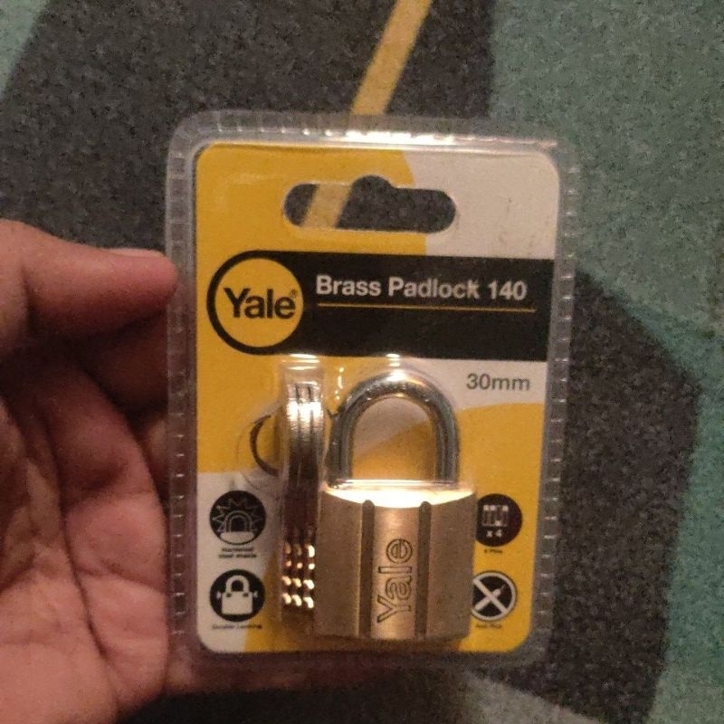 Yale original heavy duty brass padlocks 30mm "anti theft | Shopee ...