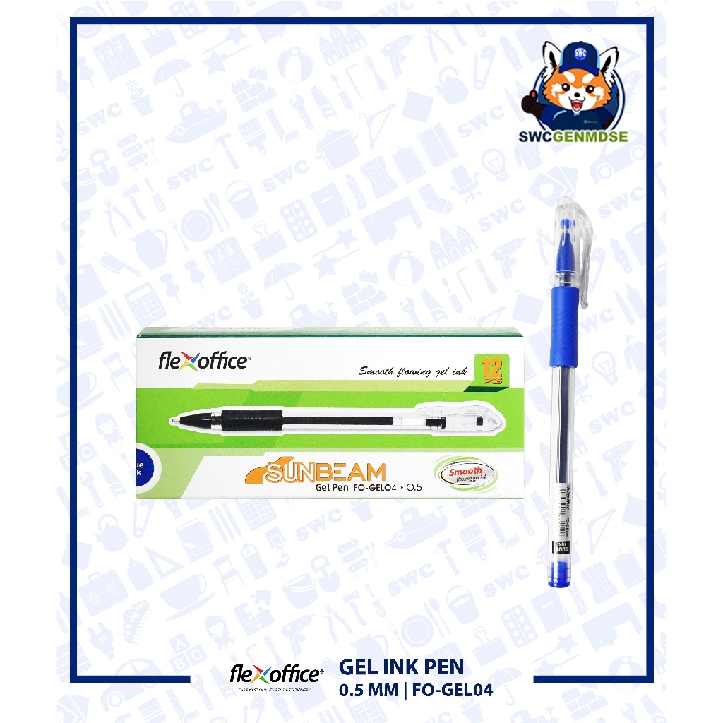 FlexOffice Gel Ink Pen 0.5mm Tip | Sunbeam | FO-GEL04 | Sold Per Box ...